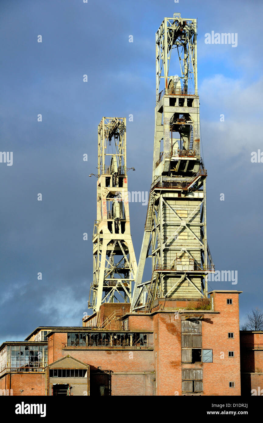 The steel winding towers, wheels and brick winding house is all that ...