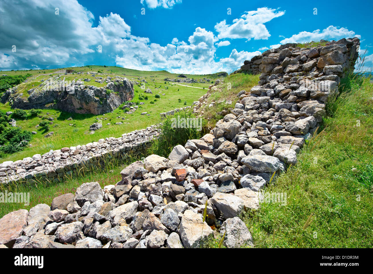Ruins of the Palace Walls of the ancient Hittite capital Hattusa ...