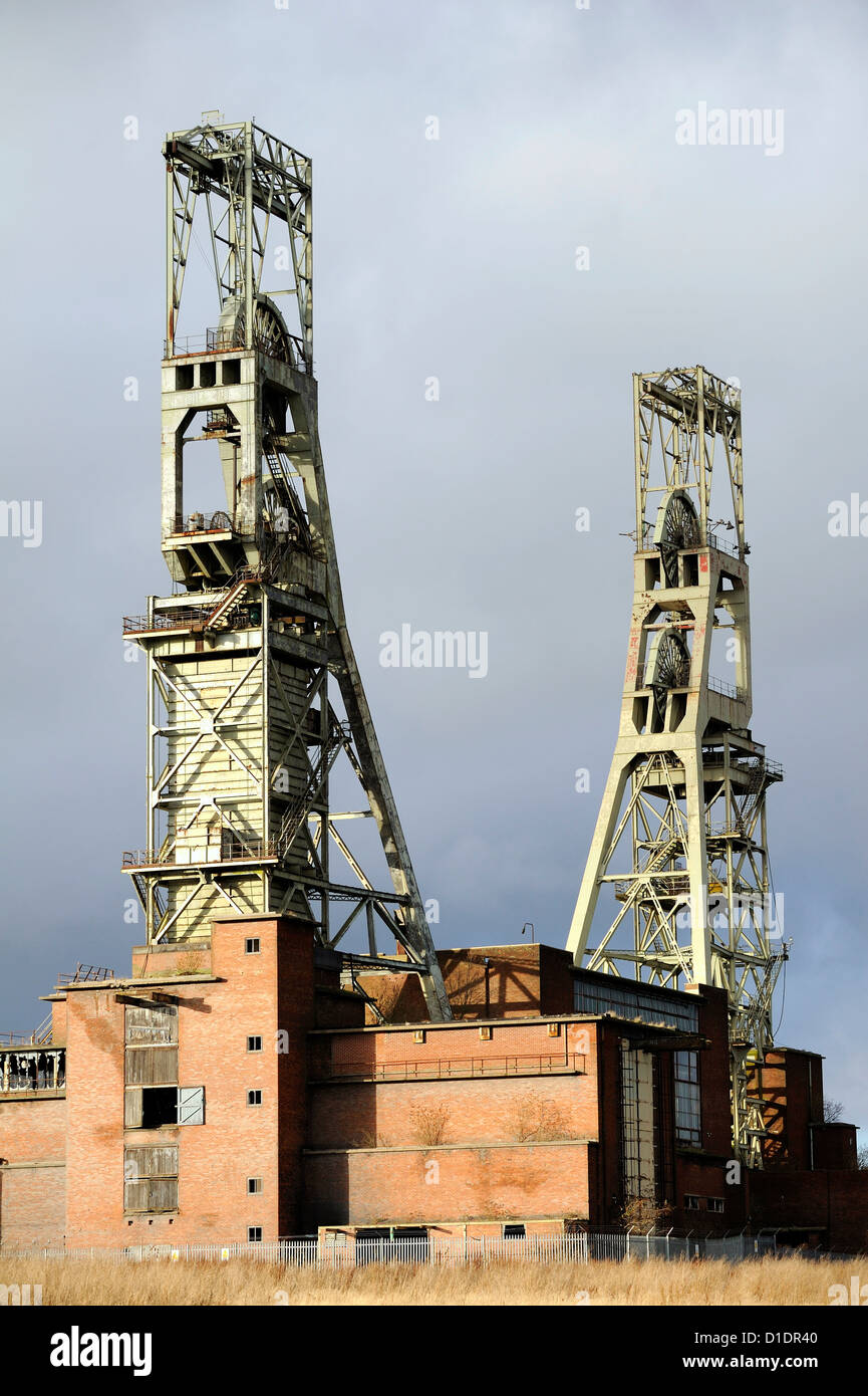 The steel winding towers, wheels and brick winding house is all that ...