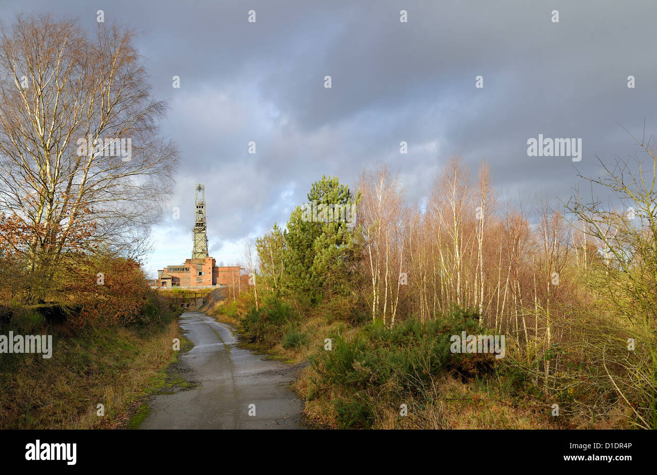 The steel winding towers, wheels and brick winding house is all that ...