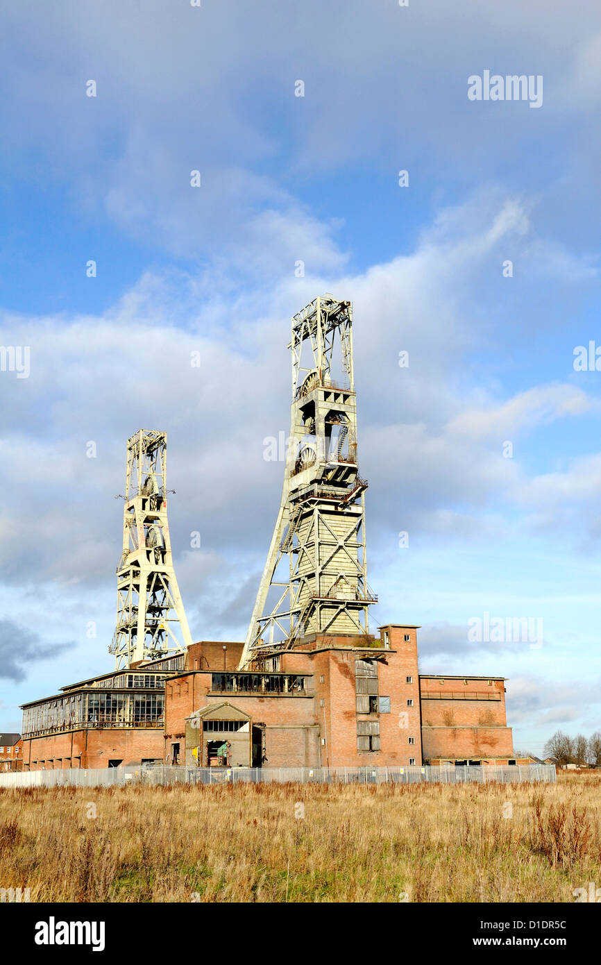 The steel winding towers, wheels and brick winding house is all that ...
