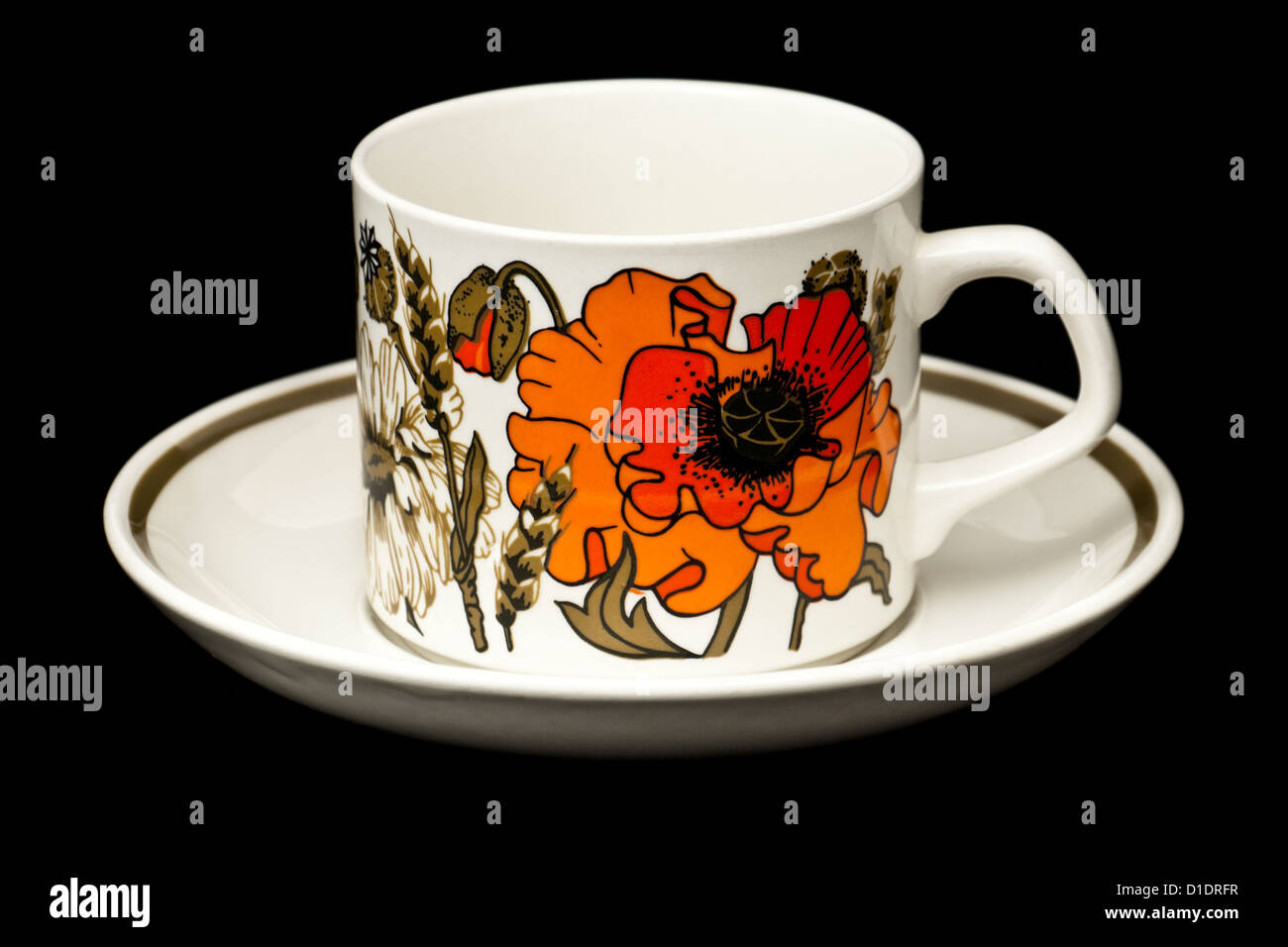 Vintage 1960's J&G Meakin Studio "Poppy" cup and saucer designed by Eve ...