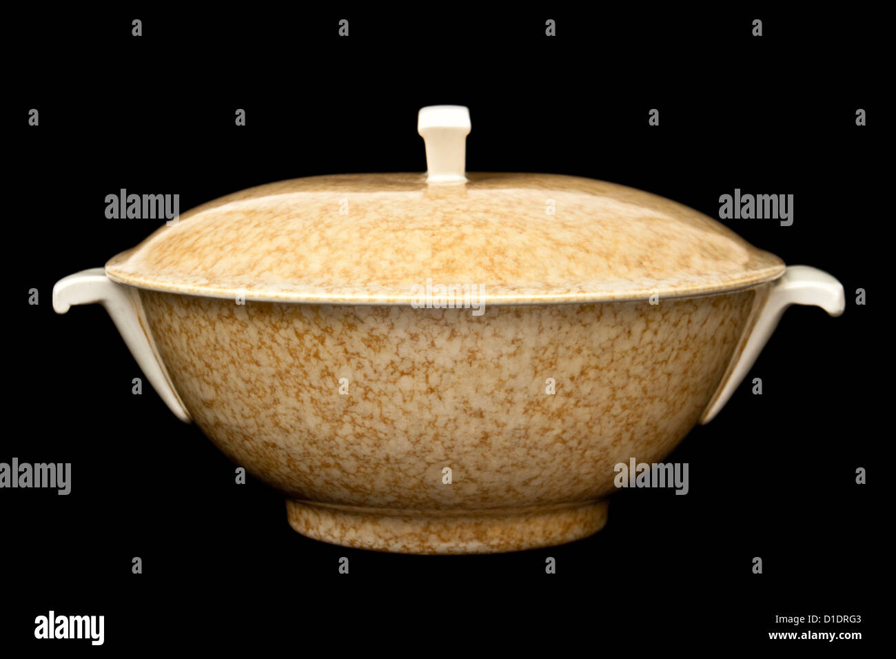 Rare Art Deco (1937) Poole Pottery "Cloudy Amber" vegetable tureen ...