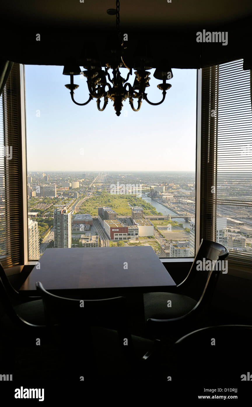 Chicago city window view hi-res stock photography and images - Alamy