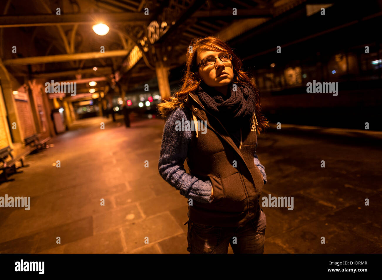Person alone on train hi-res stock photography and images - Alamy