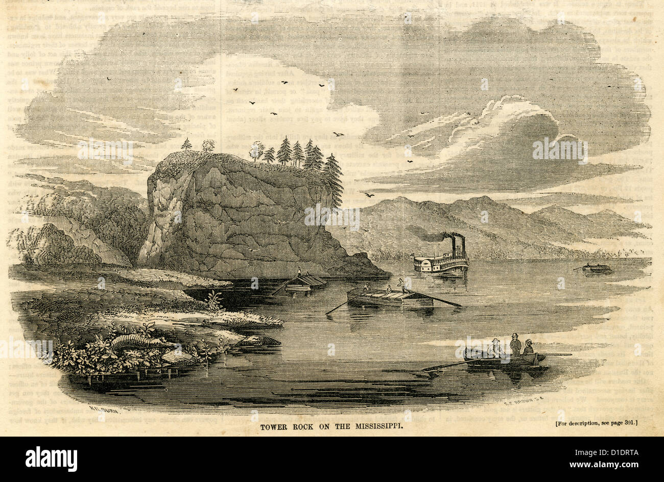 1854 engraving, Tower Rock Stock Photo - Alamy 1854 engraving, Tower Rock Stock Photo - Alamy