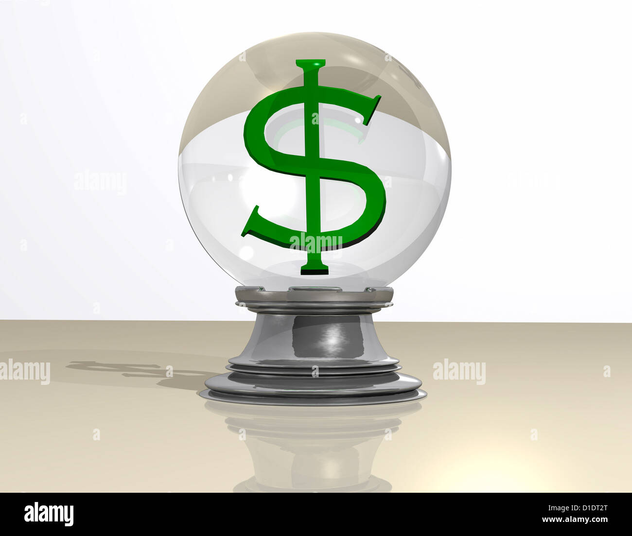 crystal ball with dollar sign Stock Photo - Alamy