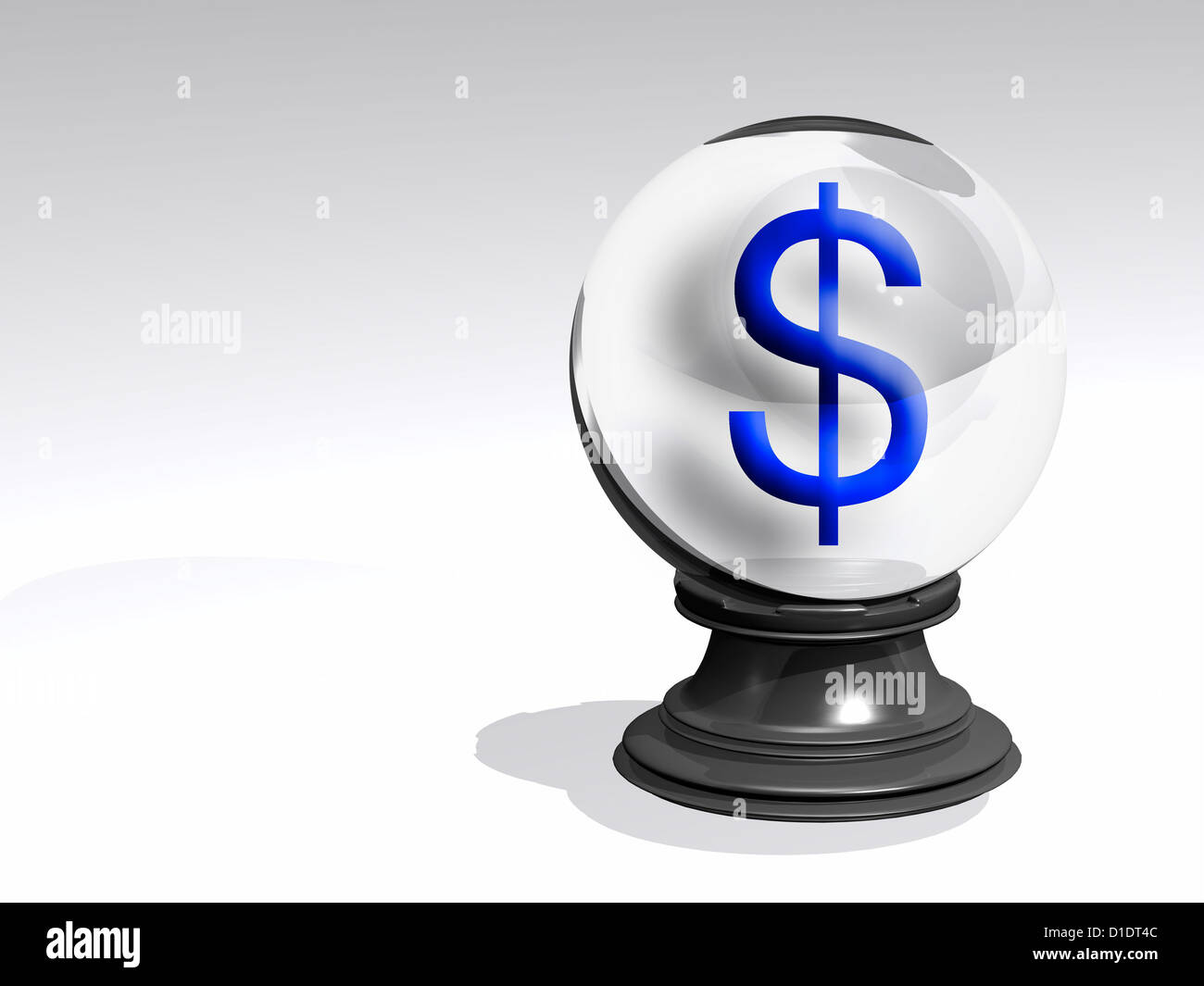 crystal ball with dollar sign Stock Photo - Alamy
