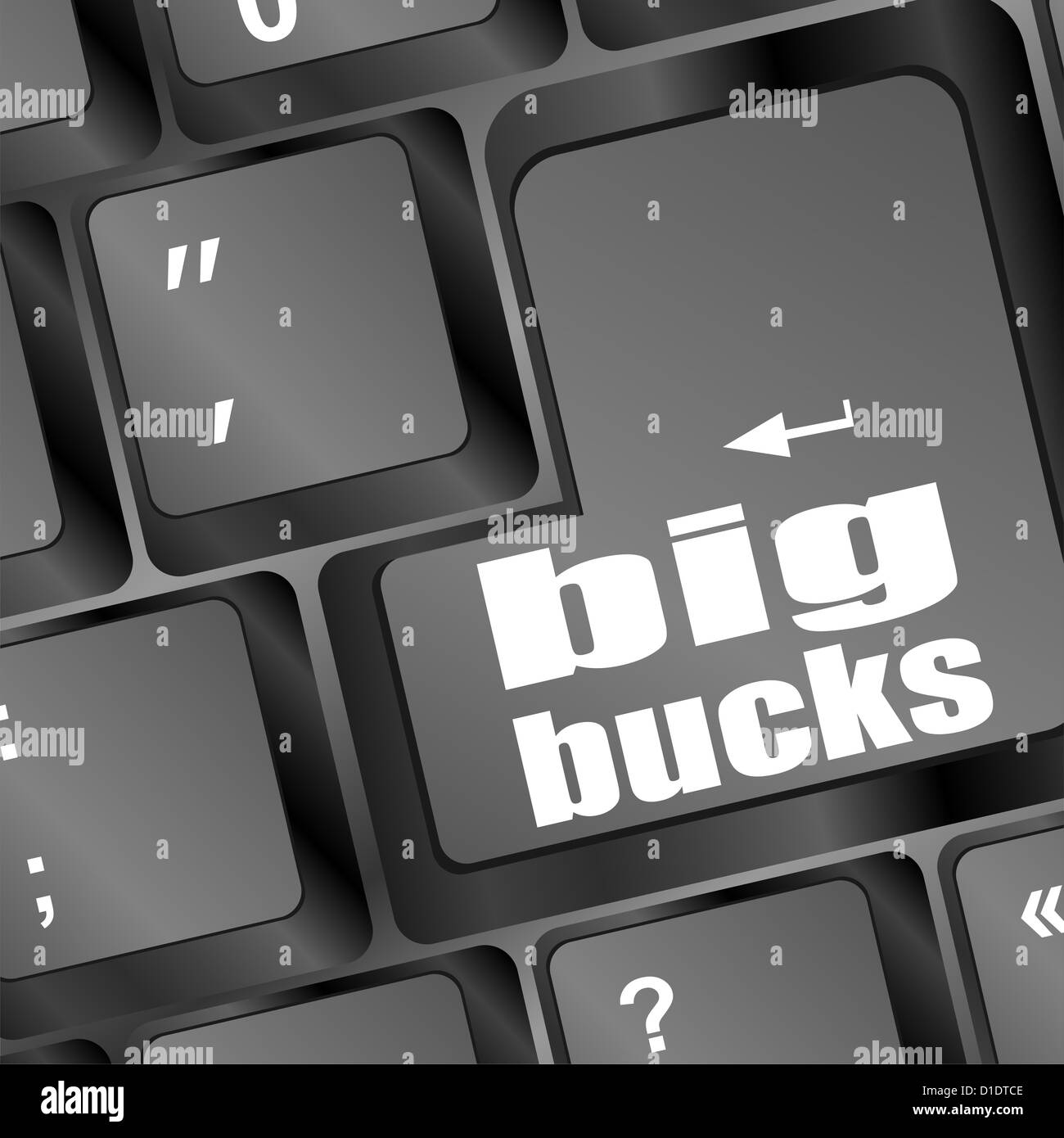 button keypad with big bucks word Stock Photo - Alamy