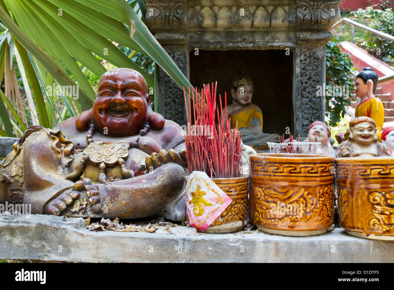 Buddha Statue on the Compound of the Temple Wat Phnom in Phnom Penh ...