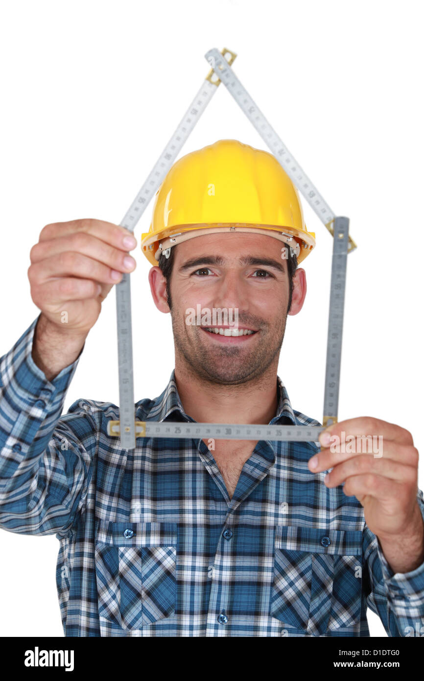 Wooden metre ruler hi-res stock photography and images - Alamy