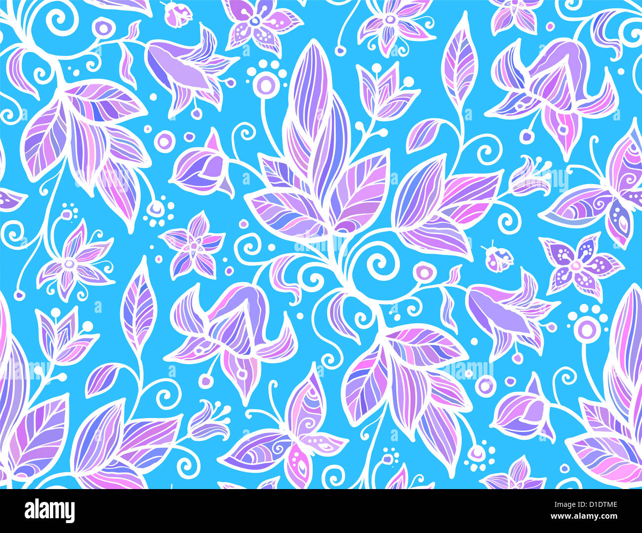 Abstract ornate shining flower vector seamless pattern Stock Photo - Alamy