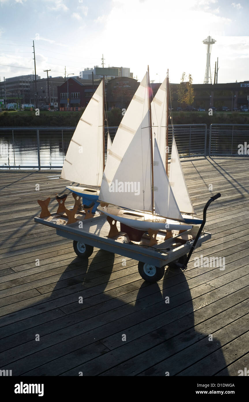 Boat cart at the Model Boat Pond, Lake Union Park - South Lake Union ...