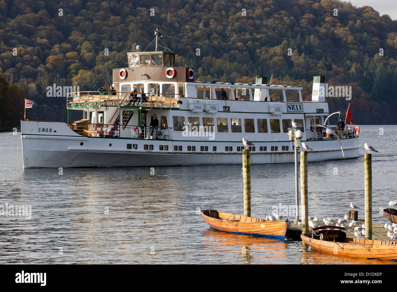 The MV Swan , originally steam , passenger ferry on Lake Windermere ...
