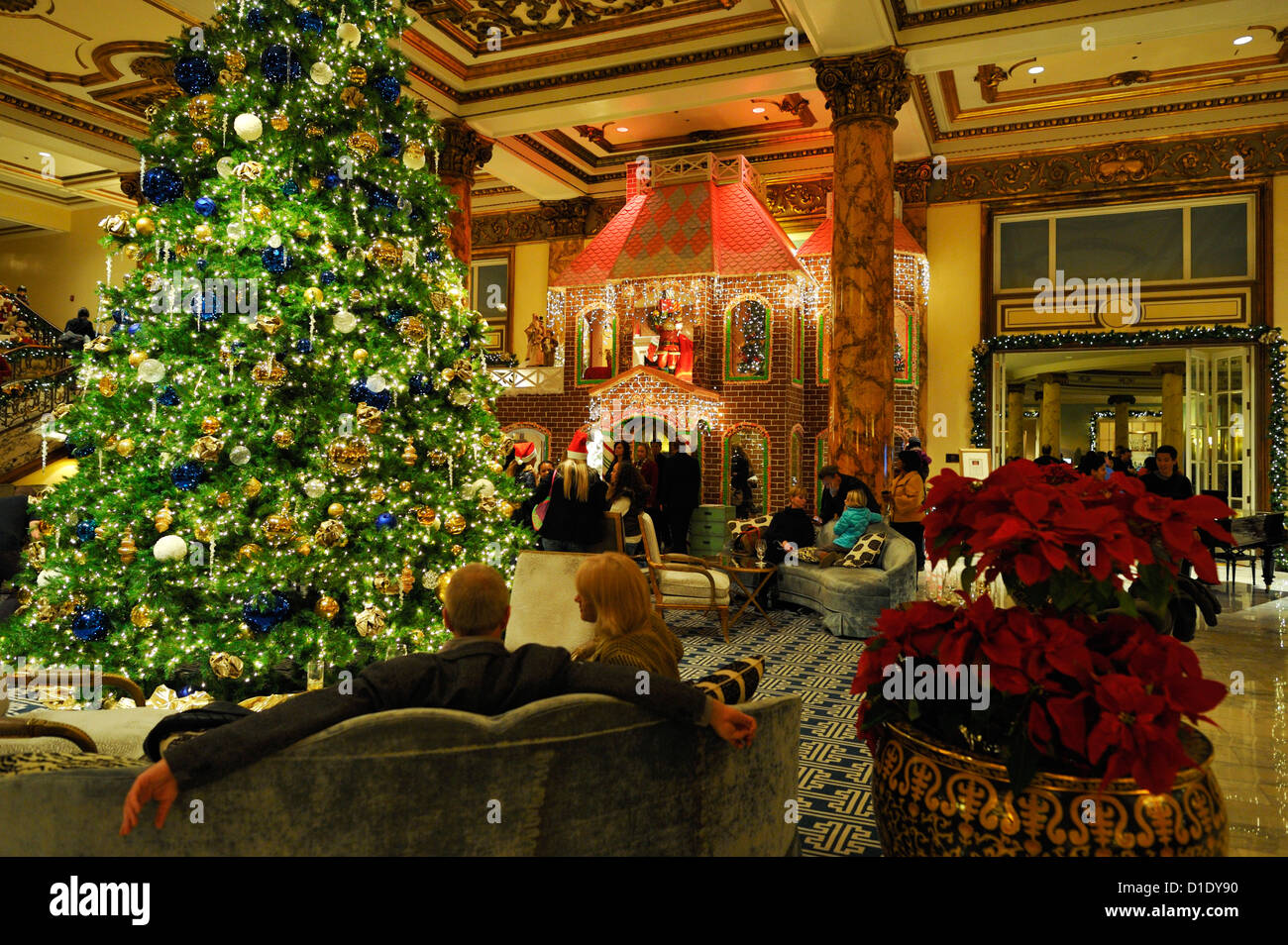 The Fairmont with its dazzling holiday display, featuring the world ...