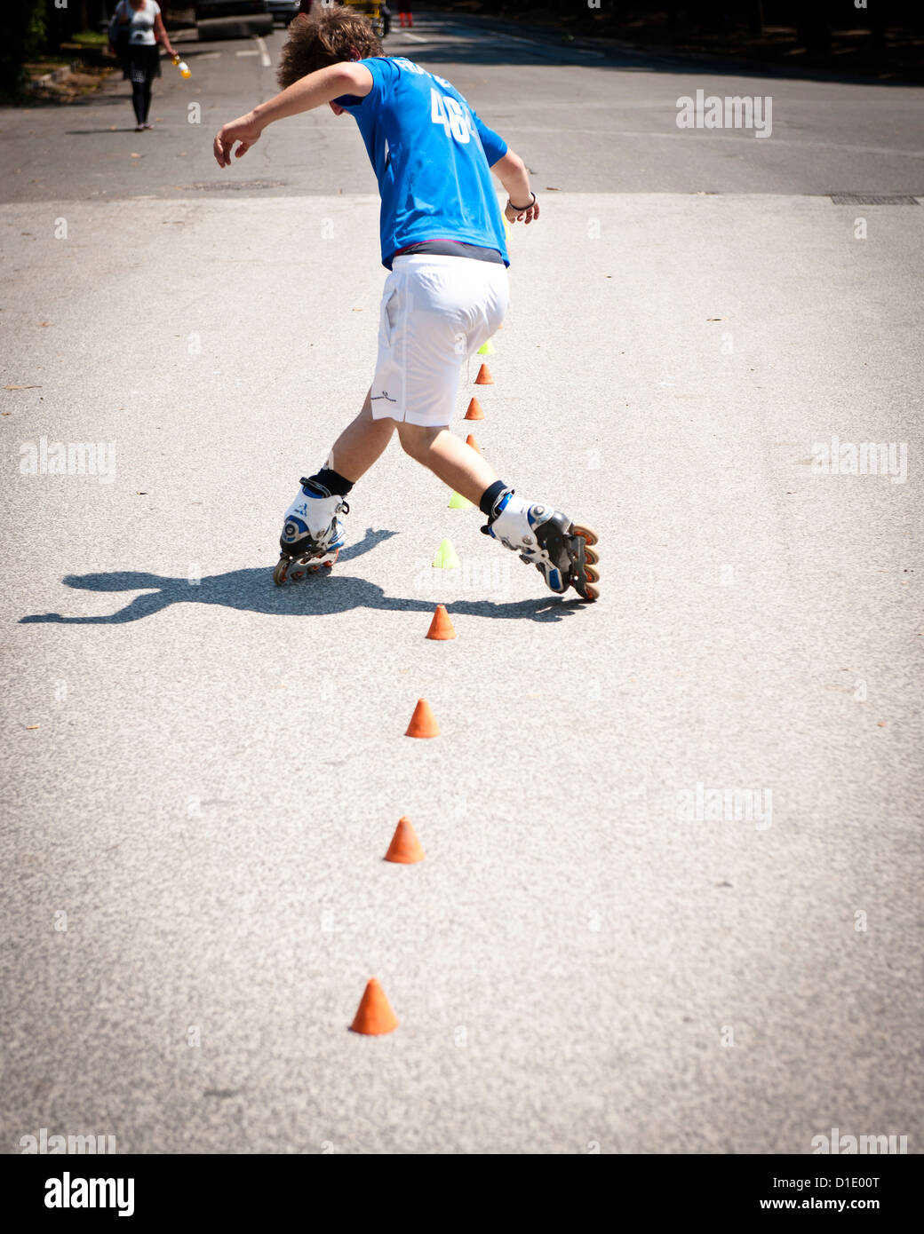 An in-line skater in the Pincio gardens,Rome Stock Photo - Alamy