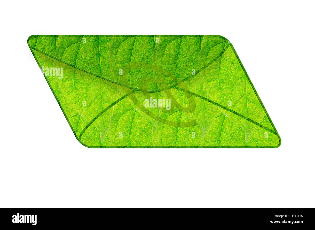 Green mail isolated in the white background Stock Photo - Alamy