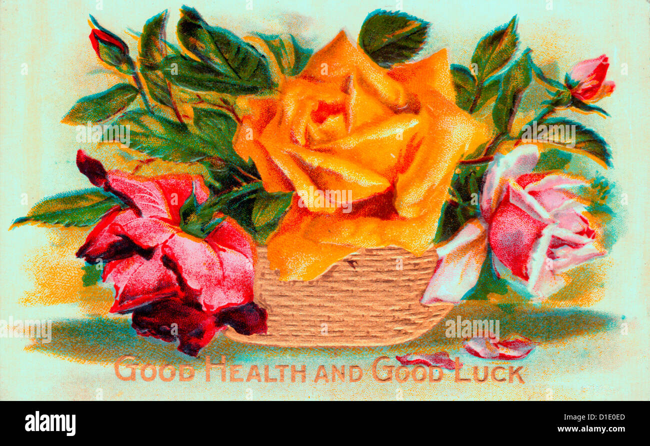 Good Health and Good Luck - Best wishes card Stock Photo - Alamy
