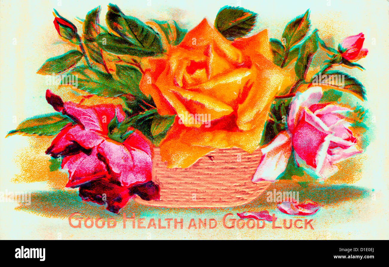 Good Health and Good Luck - Best wishes card Stock Photo - Alamy