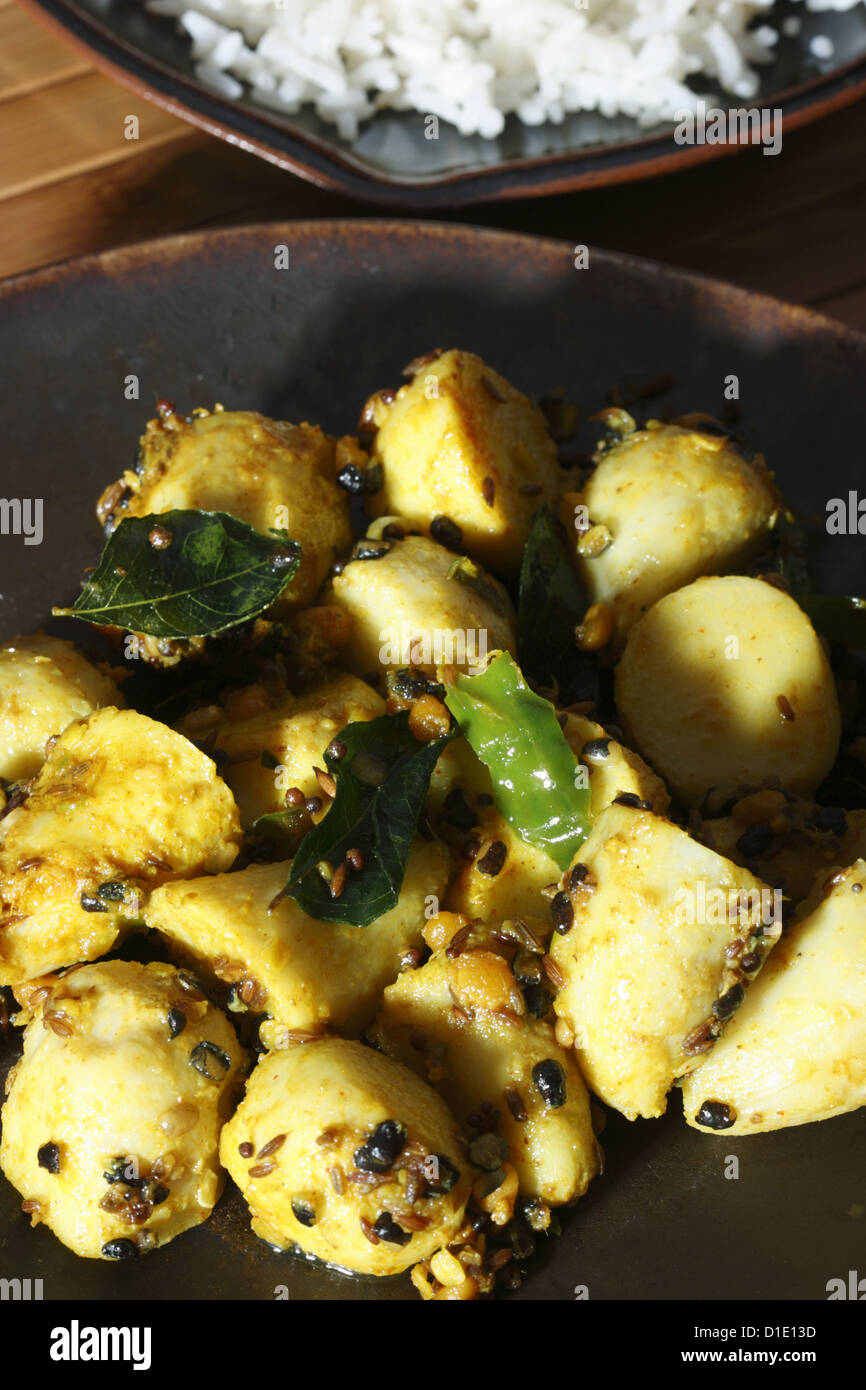 Colocasia(Chempu) Special Curry Andhra style Stock Photo - Alamy