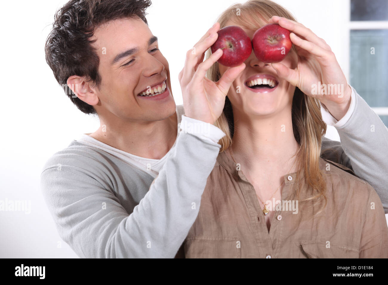 Couple messing around with Stock Photo - Alamy