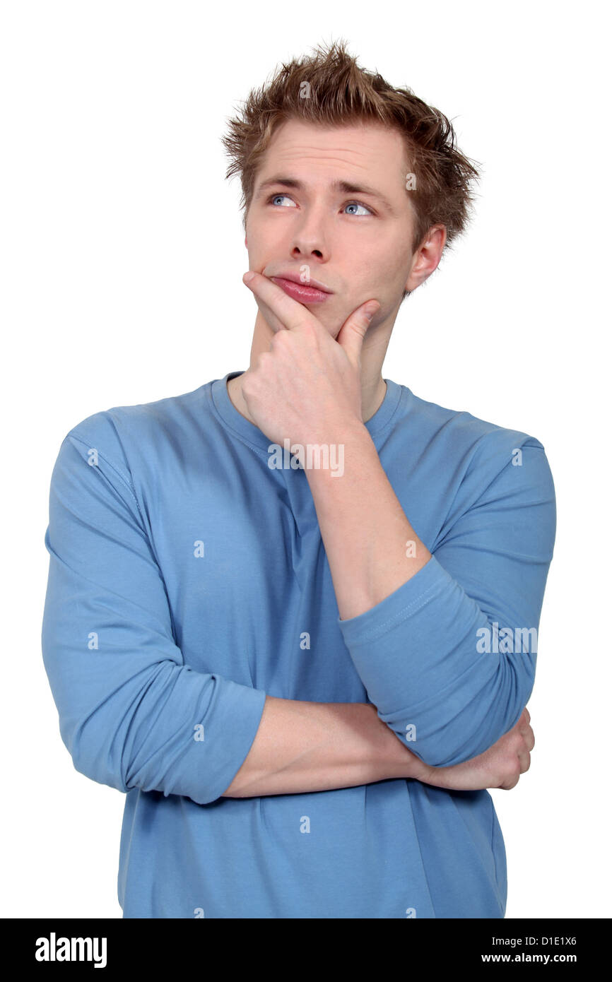 A thoughtful man Stock Photo - Alamy