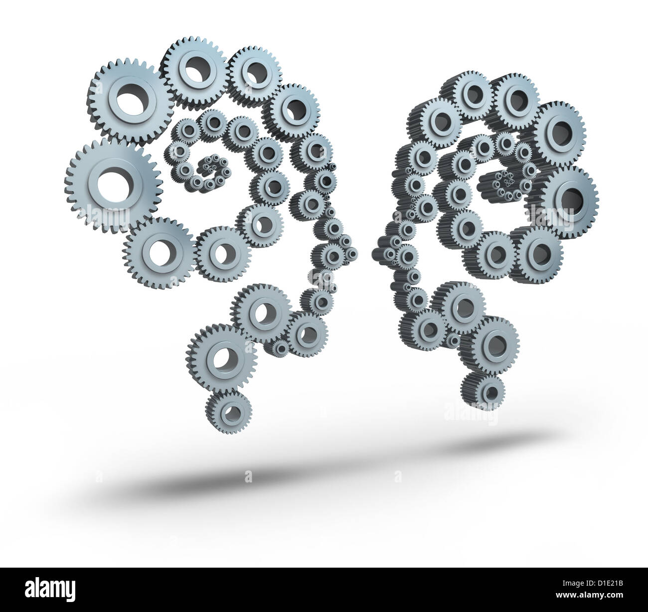 Cogs turning Cut Out Stock Images & Pictures - Alamy