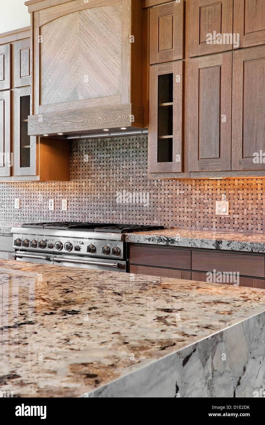 Detail countertop in upgraded kitchen Stock Photo - Alamy