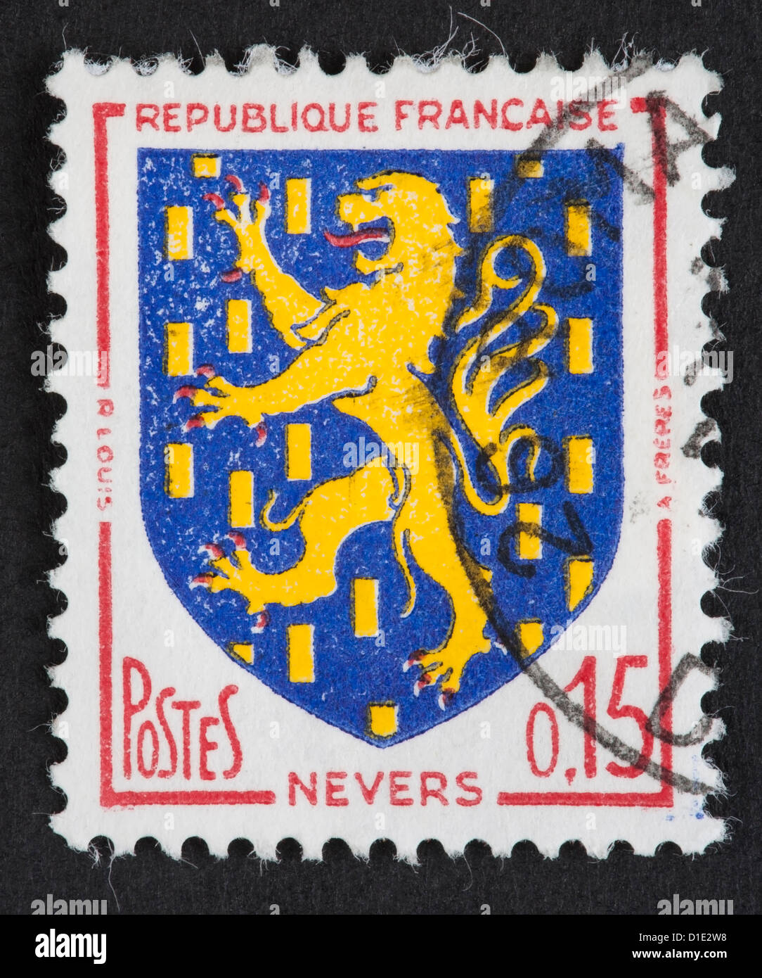 French postage stamp Stock Photo - Alamy