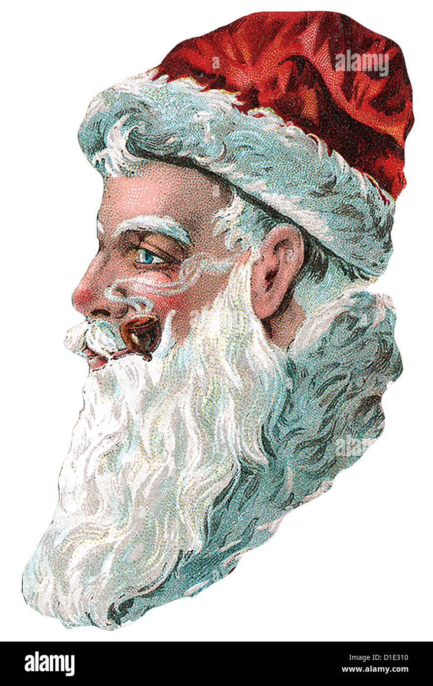 Santa Claus head from side Stock Photo - Alamy
