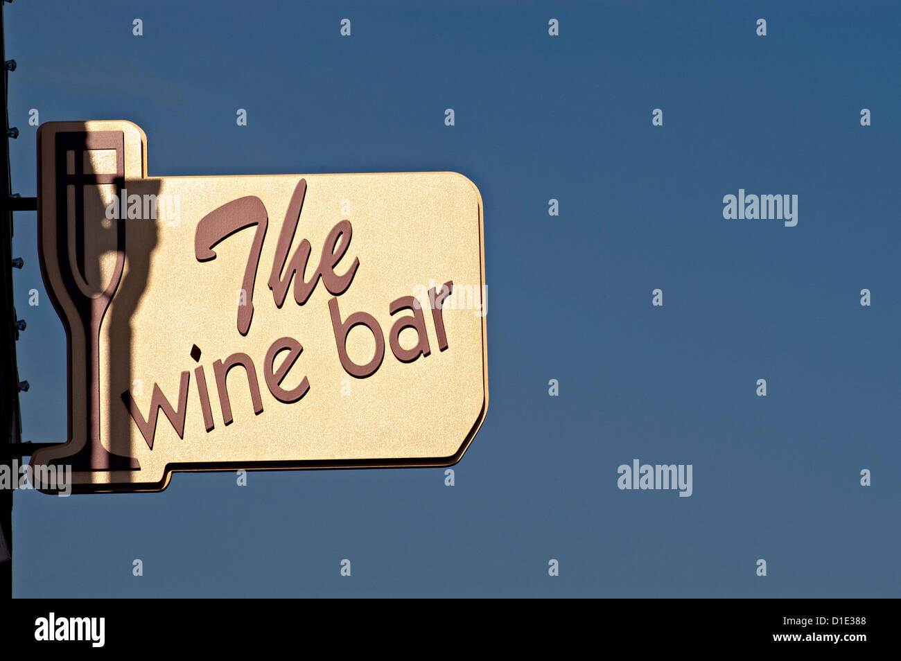 the wine bar Pub sign Stock Photo - Alamy