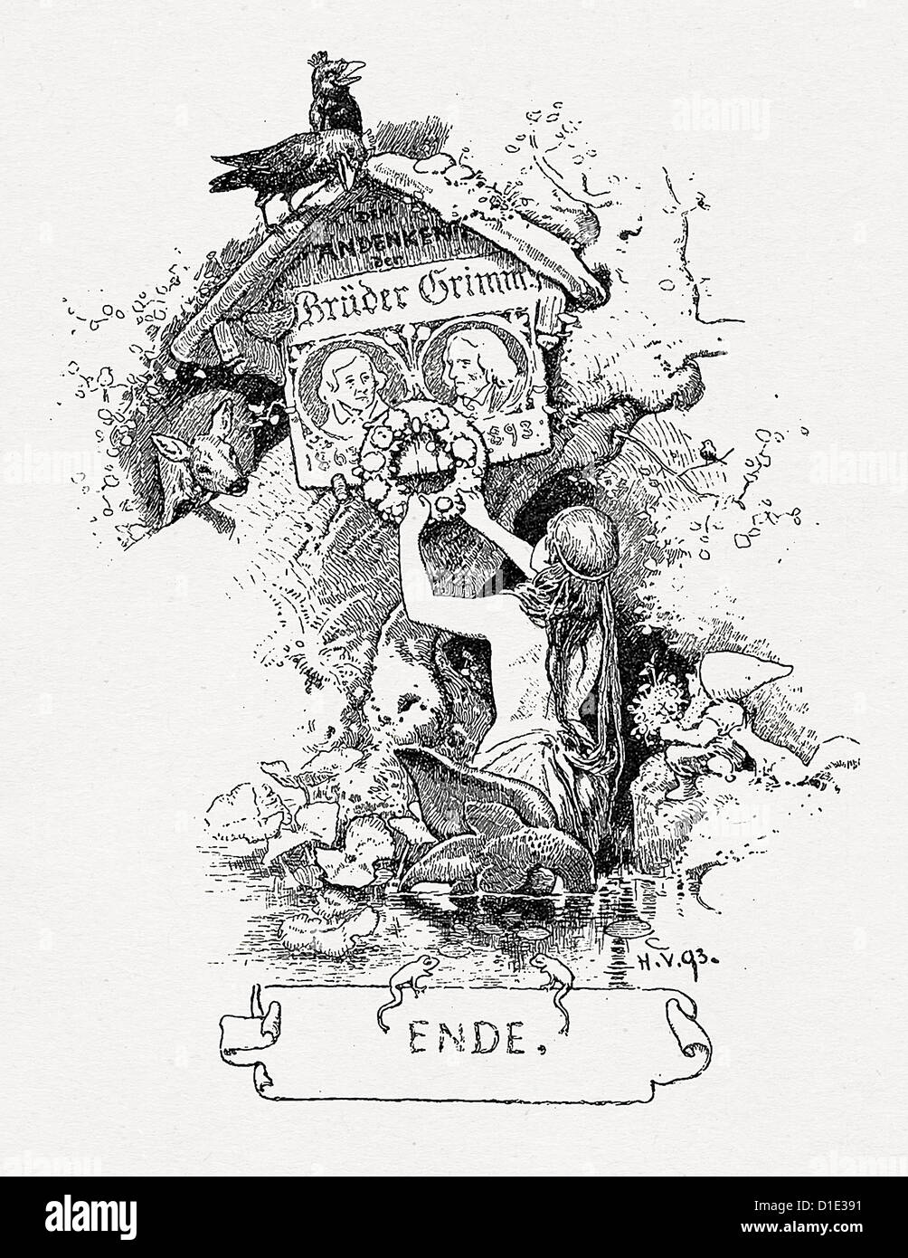 Grimm fairy tales illustration hi-res stock photography and images - Alamy