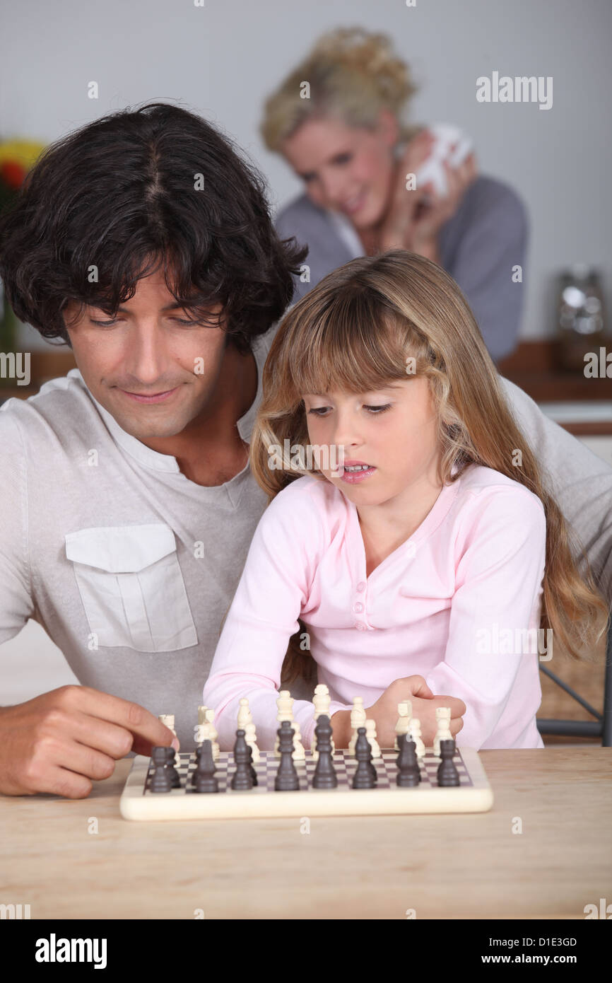 Father playing with daughter savory Stock Photo - Alamy