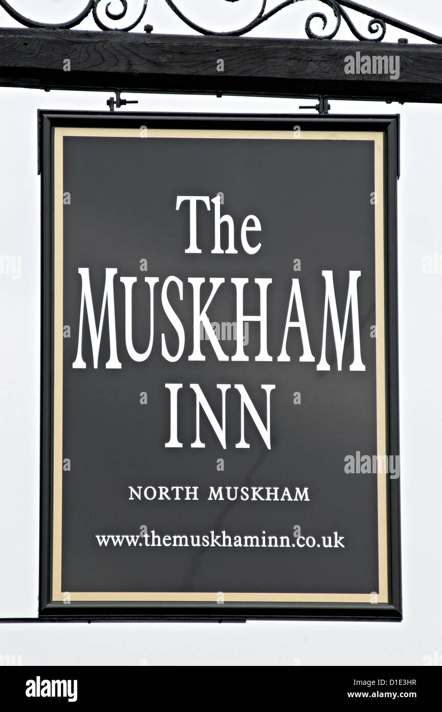 the muskham inn Pub sign Stock Photo - Alamy