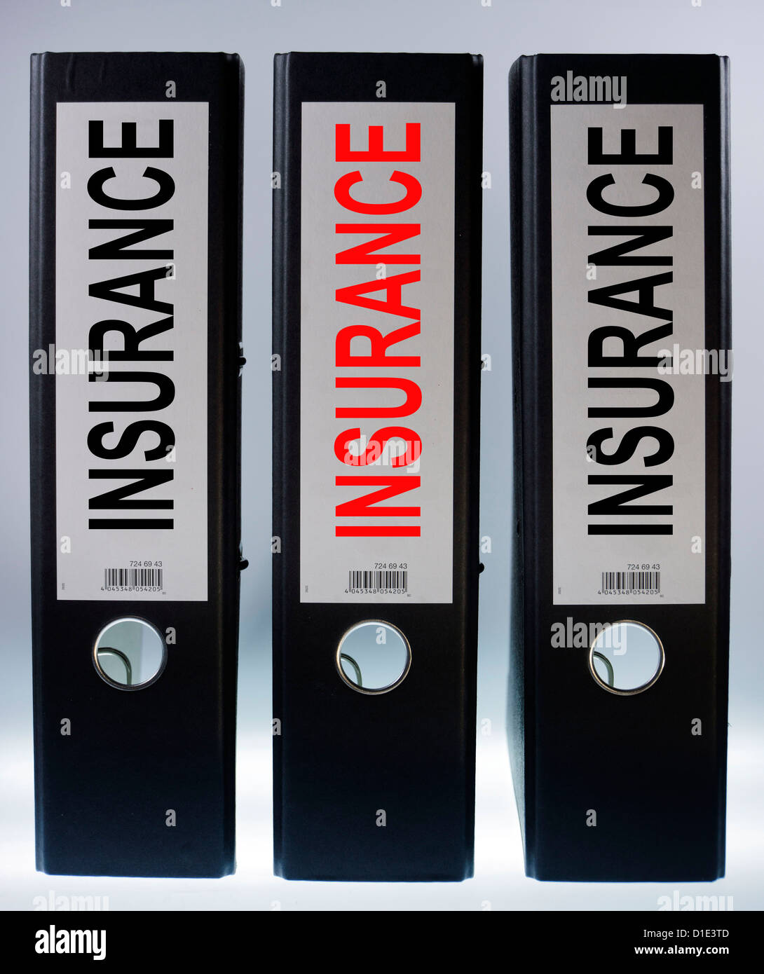 Symbol image, file folder labeled Insurance Stock Photo - Alamy