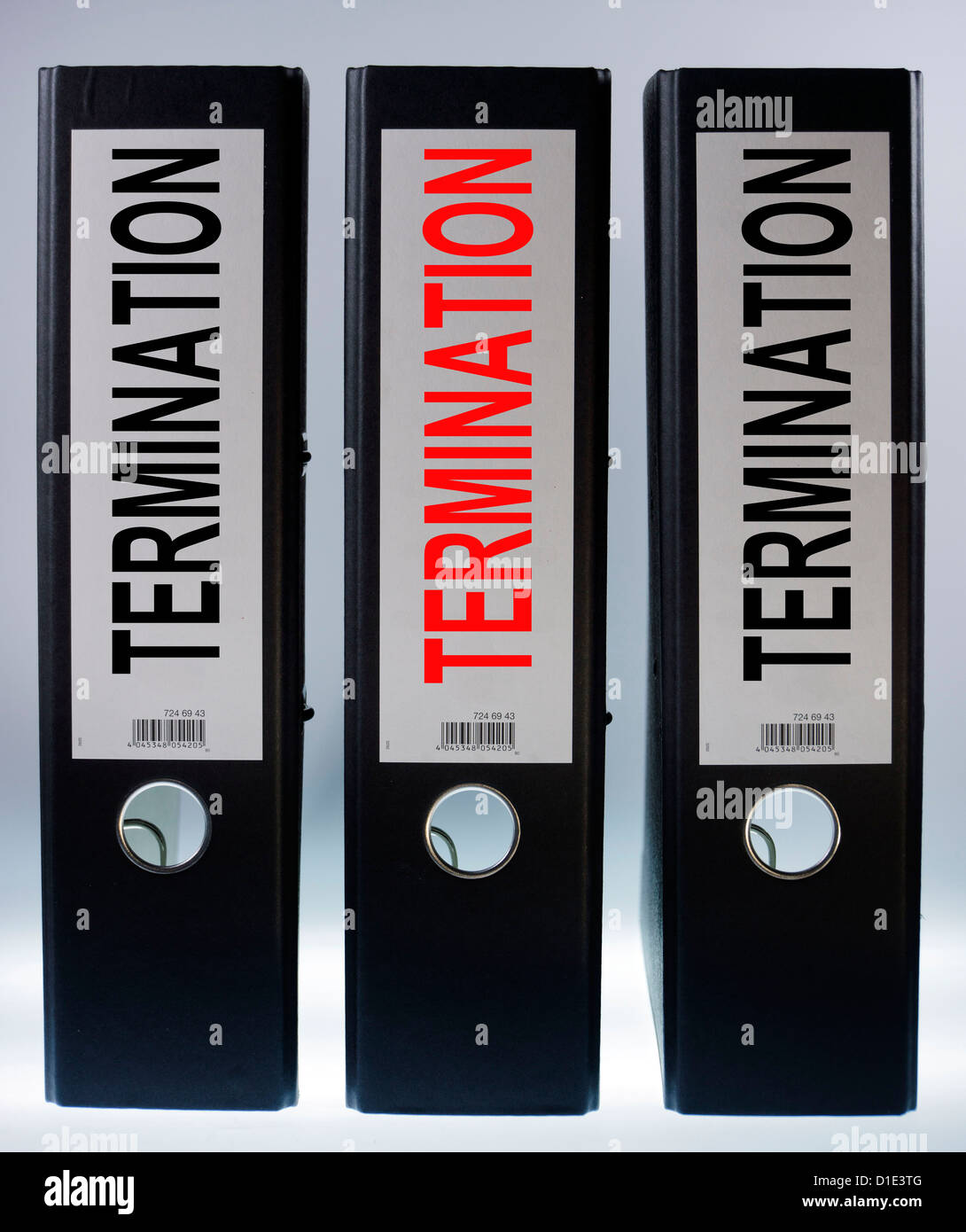 Symbol image, file folder labeled termination Stock Photo - Alamy