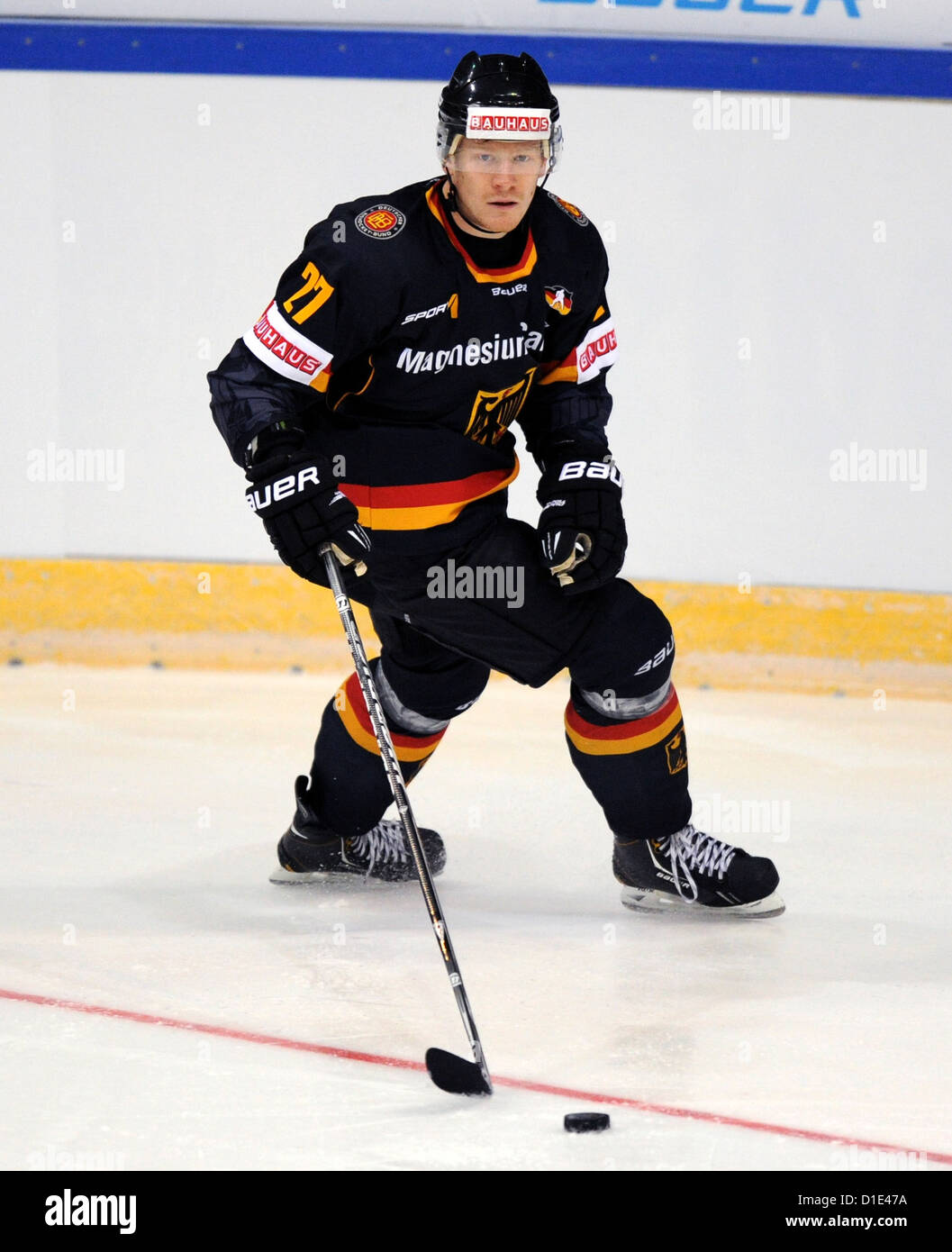 Germany's Bernhard Ebner is picturd during the ice hockey international ...