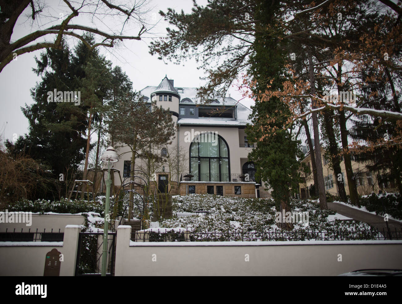 View of the private villa of Ulla Unseld-Berkewicz in Berlin, Germany ...