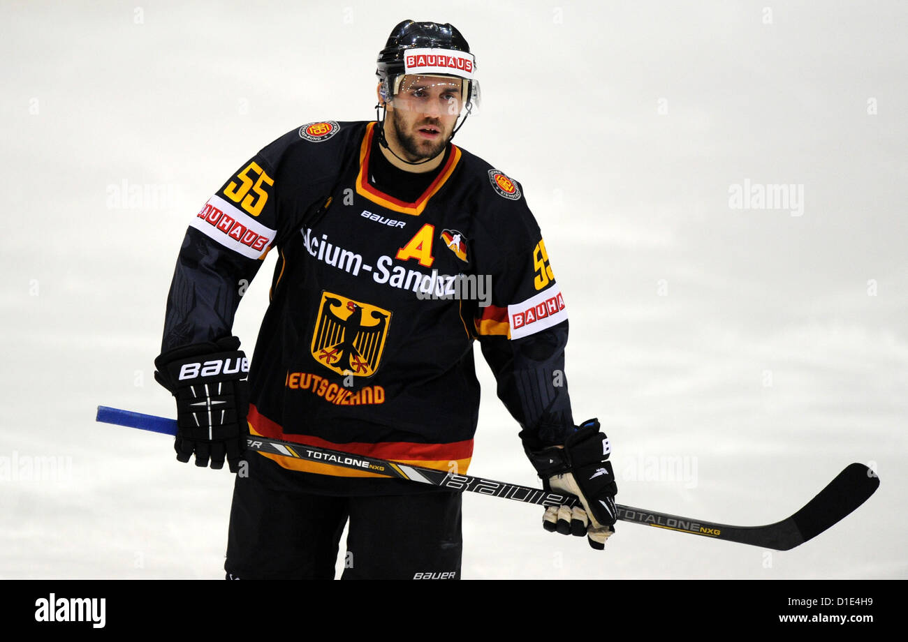 Germany's Felix Schuetz is picturd during the ice hockey international ...