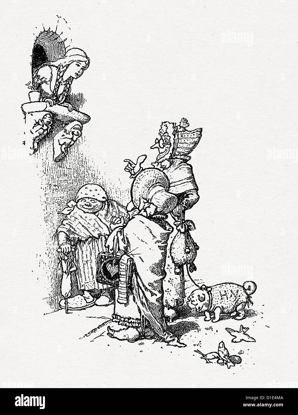 The Three Spinning Women Stock Photo - Alamy