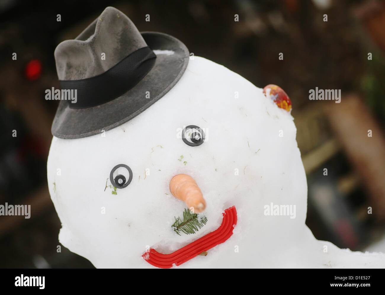 Snowman outdares temperatures in Reichelsheim, Germany, 14 December ...