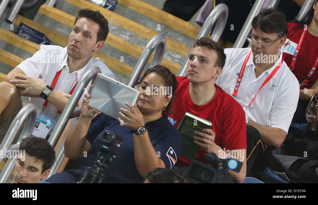 Henning Lambertz (L), the new head coach of the German swimming team ...