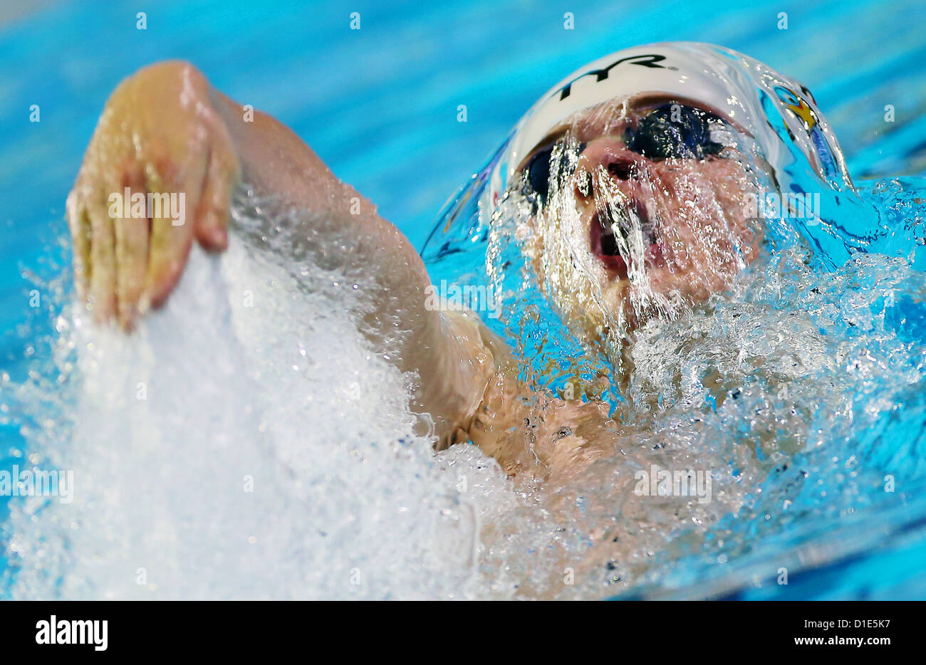 Christian Diener of Germany competes in the men's 200m backstroke heat ...