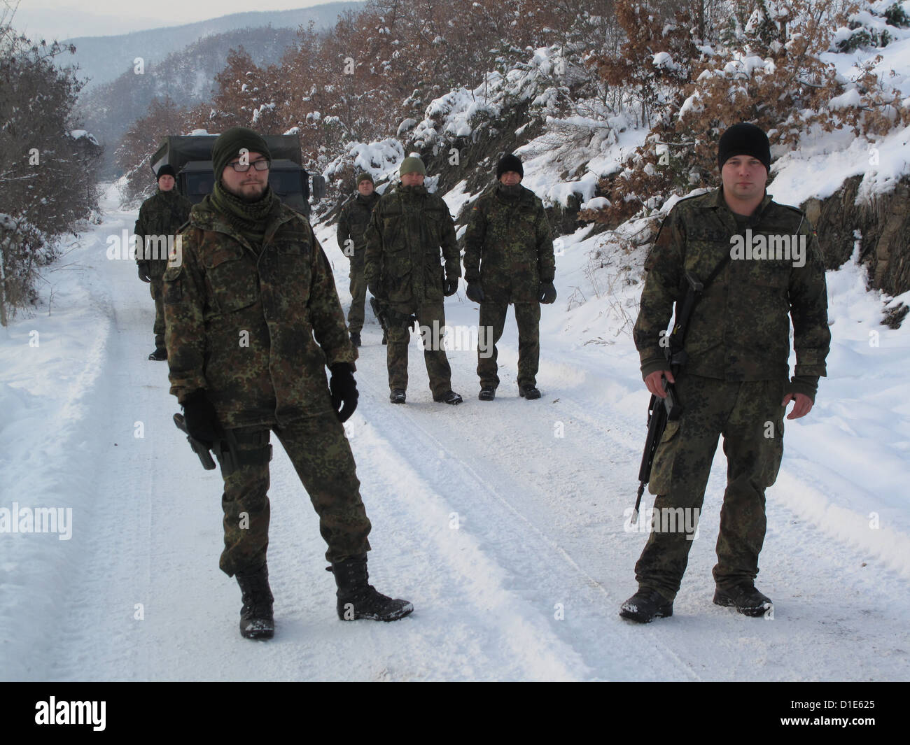 German Bundeswehr soldiers are pictured at a northern outpost in ...