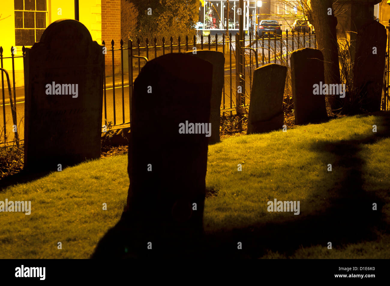 Churchyard with gravestones hi-res stock photography and images - Alamy