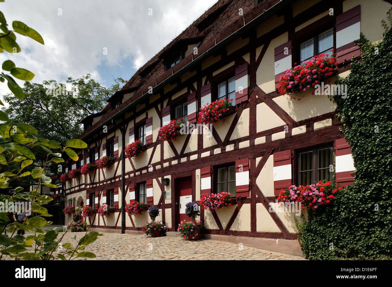 Nuernberg, Germany, timber-framed building on the Nuremberg Castle ...