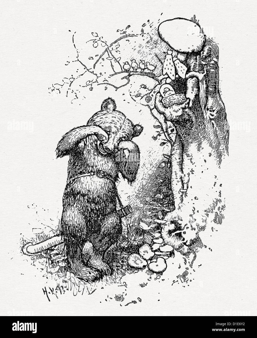 The Willow-Wren and The Bear Stock Photo - Alamy