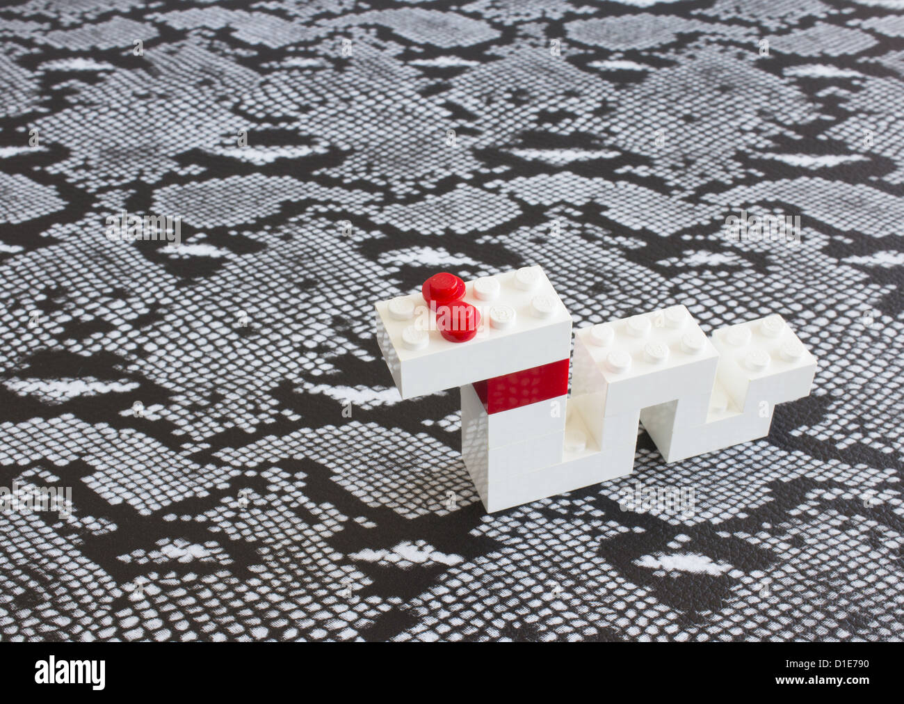 Snake made from plastic blocks Stock Photo - Alamy