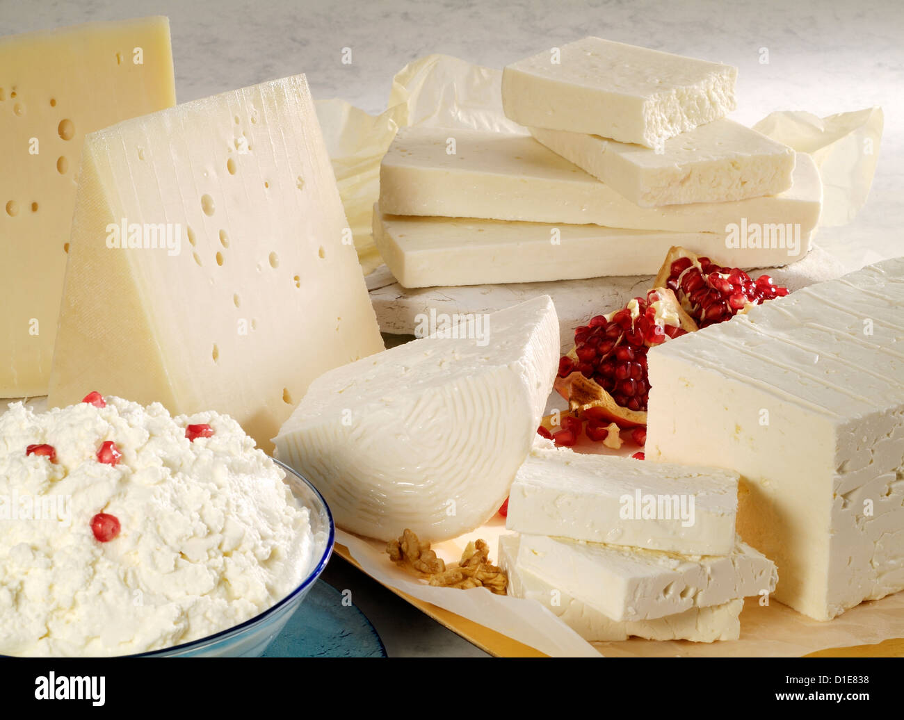 Various types of cheese Stock Photo - Alamy