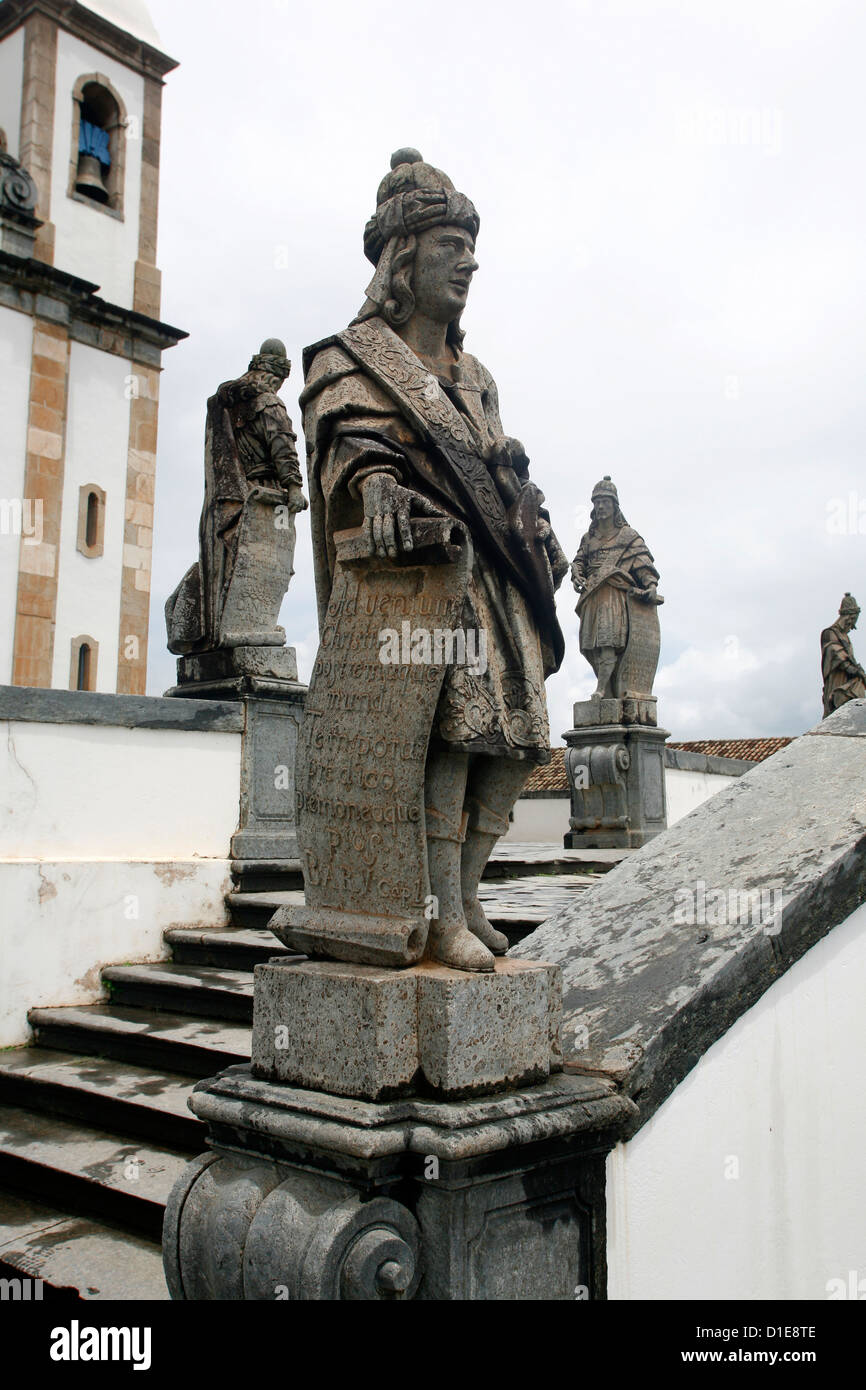 The statue of prophet Baruch by Aleijadinho at the Basilica do Bom ...
